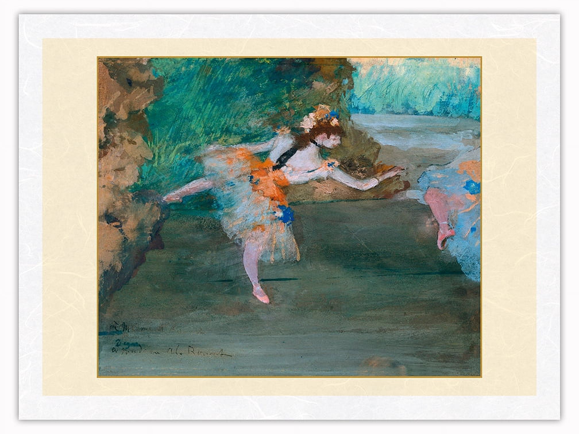 Dancer Onstage - From an Original Color Painting by Edgar Degas c.1877 ...