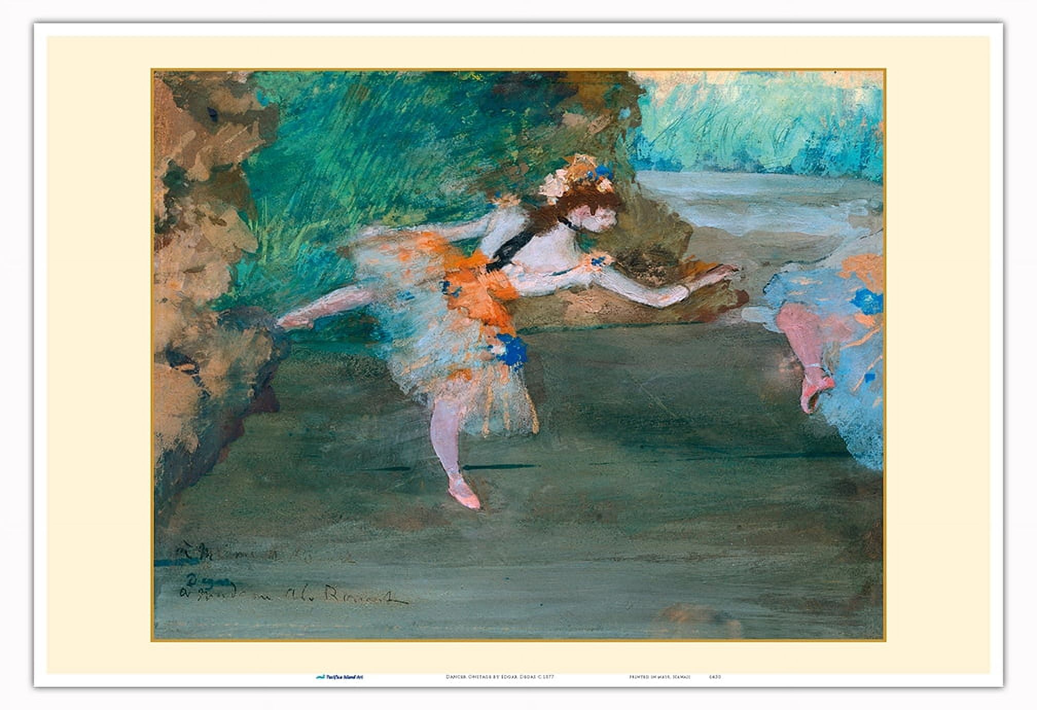 Dancer Onstage - From an Original Color Painting by Edgar Degas c.1877 ...