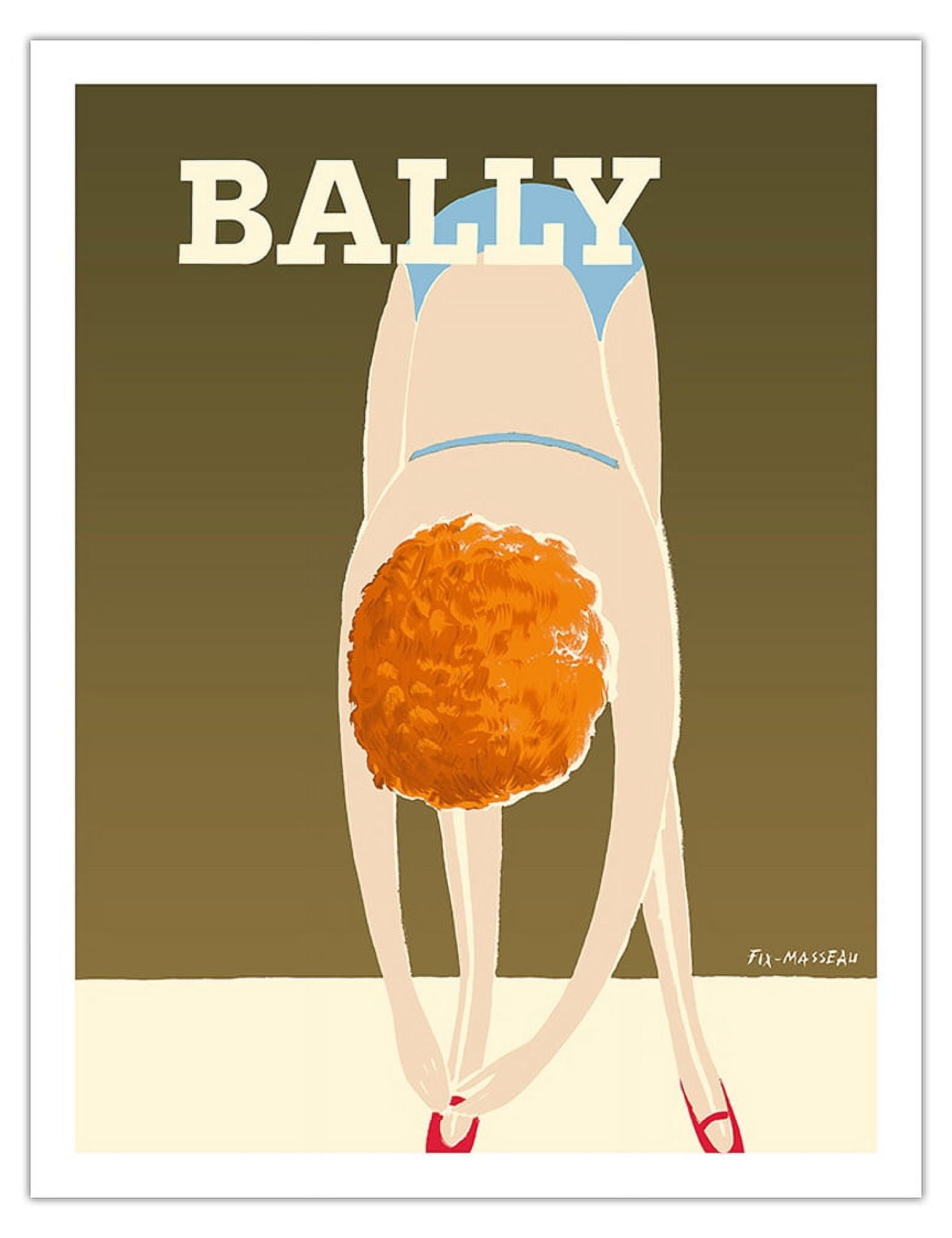 Dancer Puts On Her Red Mary Janes - Bally Shoes - Vintage Advertising ...