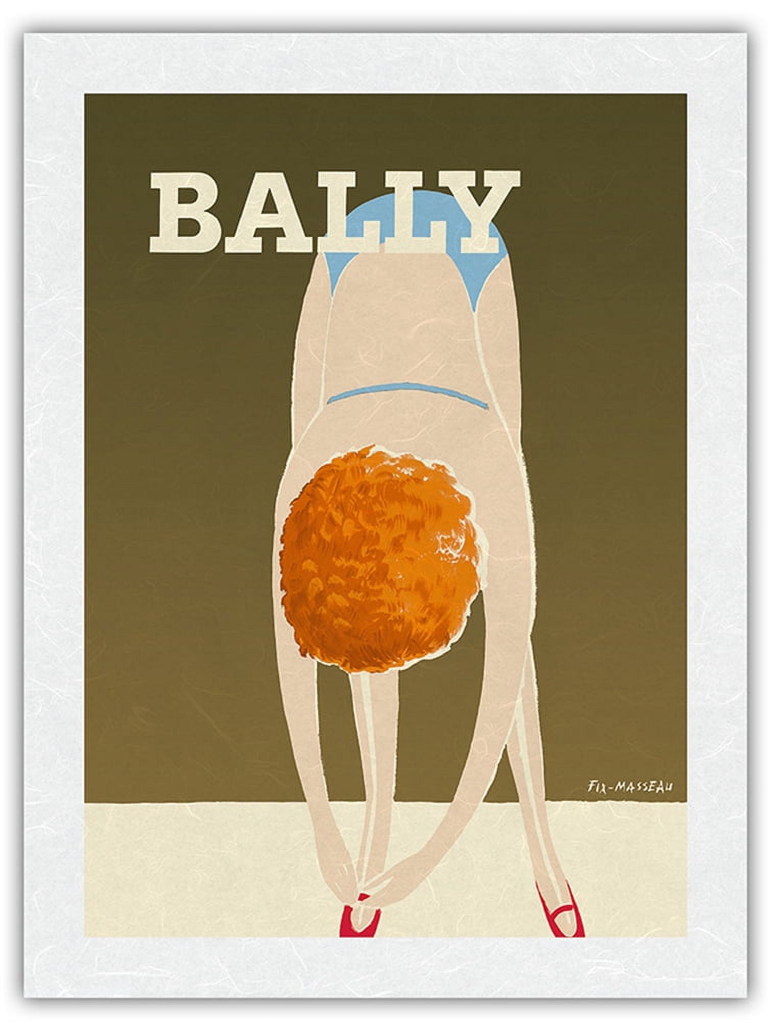 Dancer Puts On Her Red Mary Janes - Bally Shoes - Vintage Advertising ...