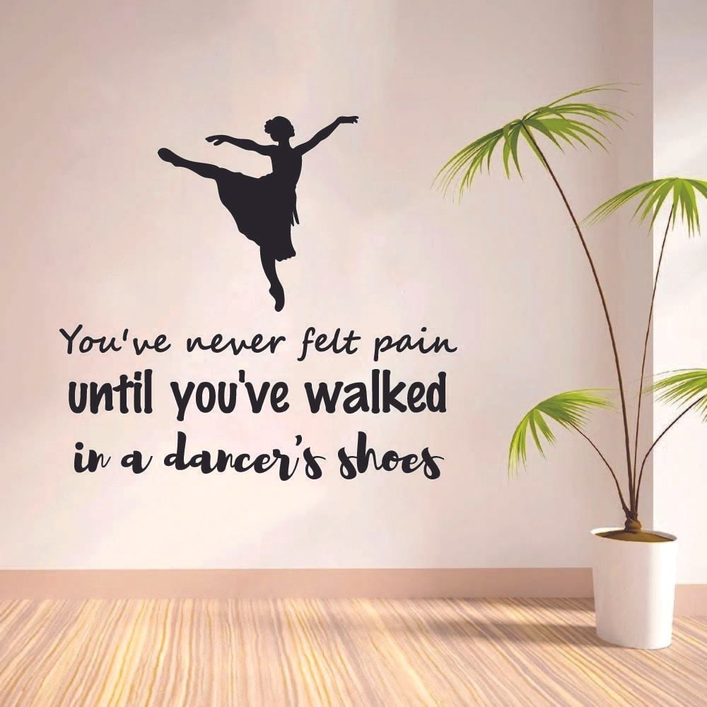 Dancer's Shoes Ballet Ballerina Motivation Quote Wall Sticker Art Decal ...