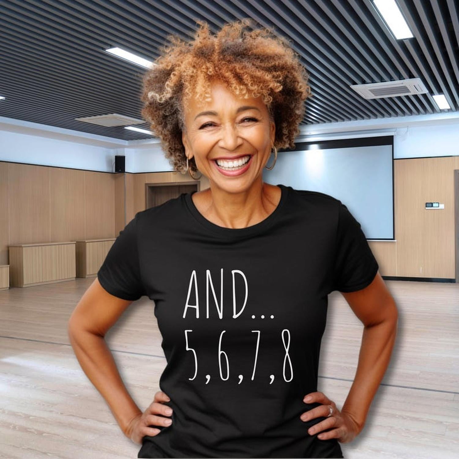 Dancer's T-Shirt, Unisex Softstyle Tee, And 5, 6, 7, 8 in Black, Dance ...