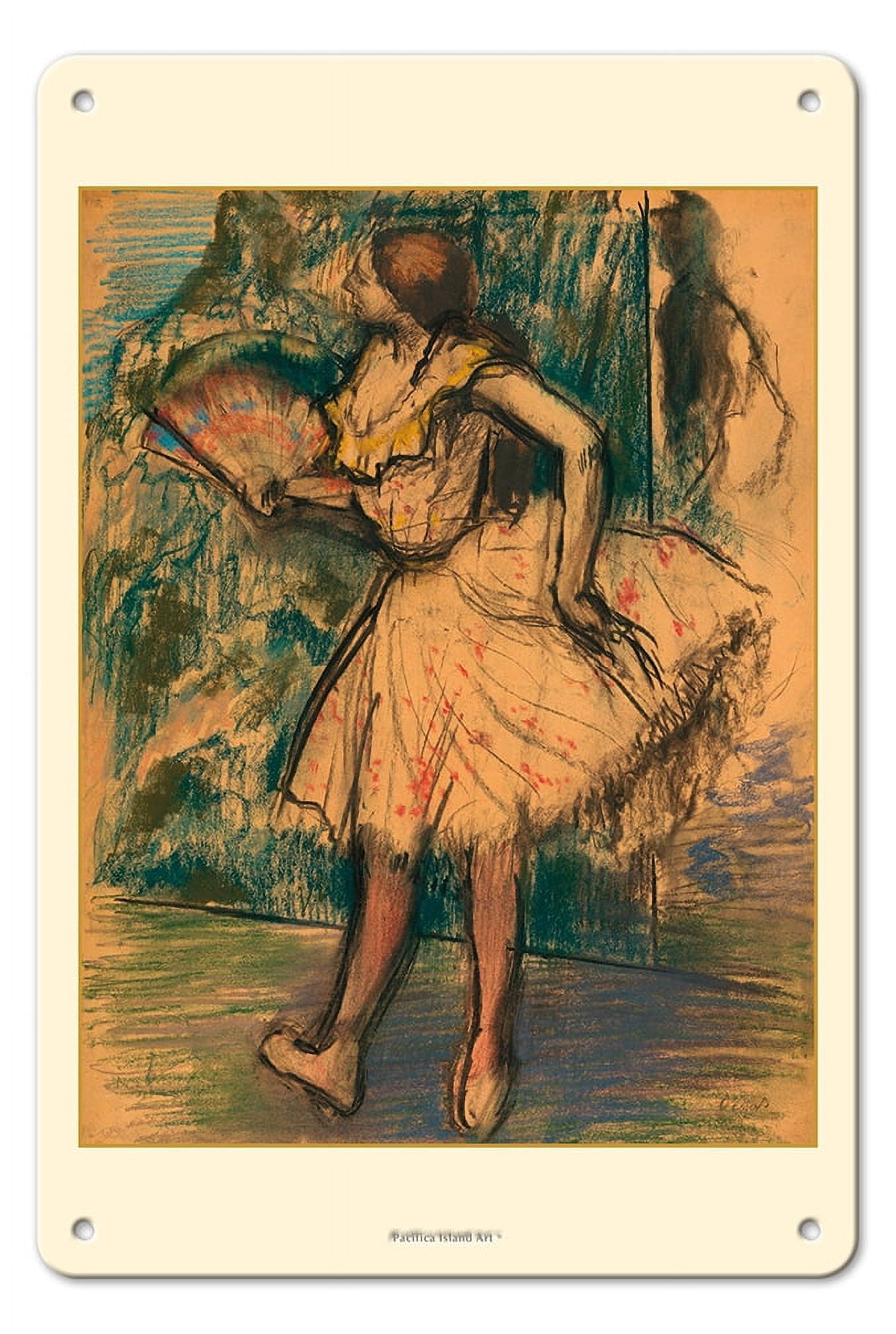 Dancer with a Fan - From an Original Color Painting by Edgar Degas c ...