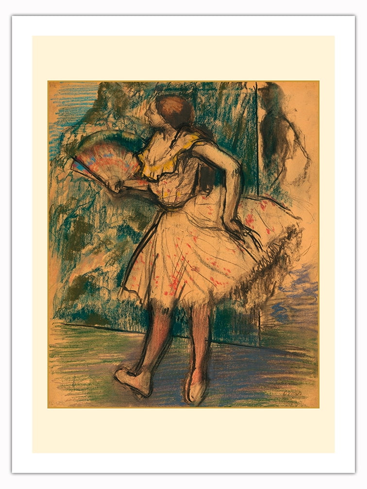 Dancer with a Fan - From an Original Color Painting by Edgar Degas c ...