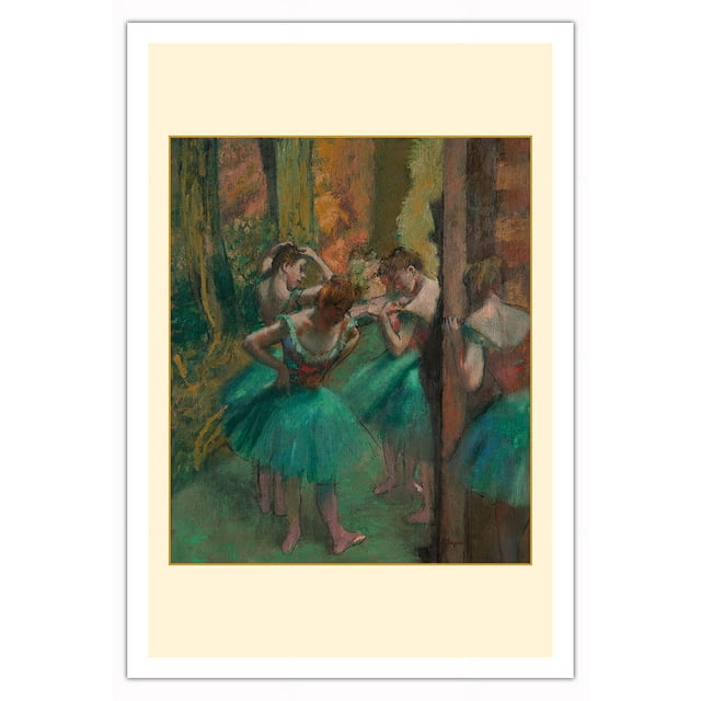 Dancers Pink and Green - From an Original Color Painting by Edgar Degas ...