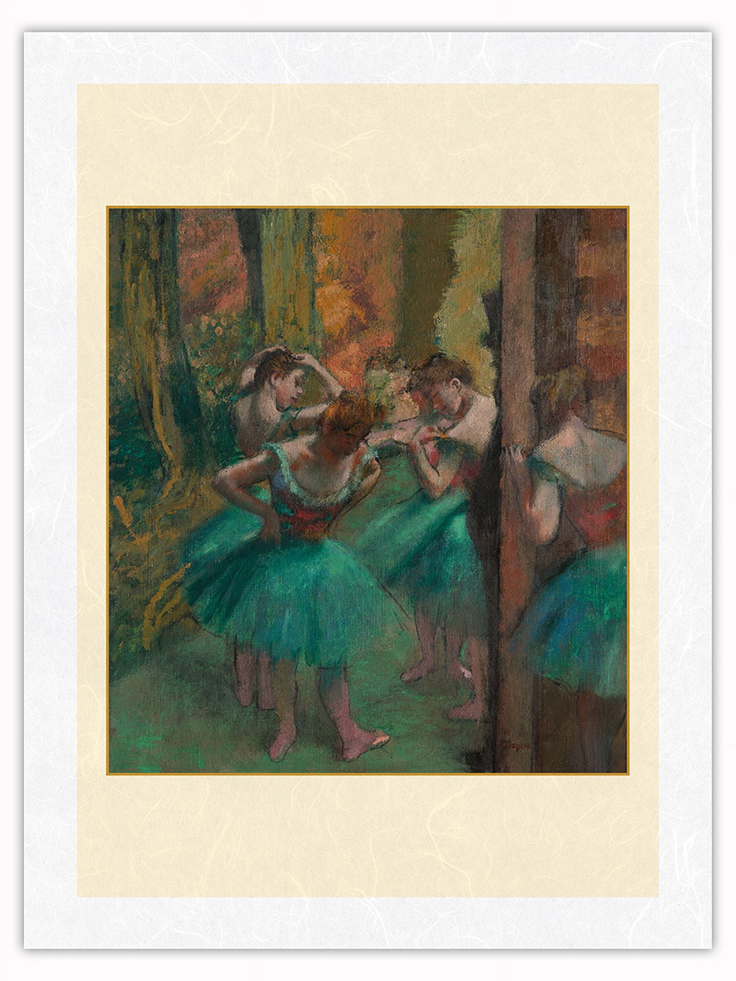 Dancers Pink and Green - From an Original Color Painting by Edgar Degas ...