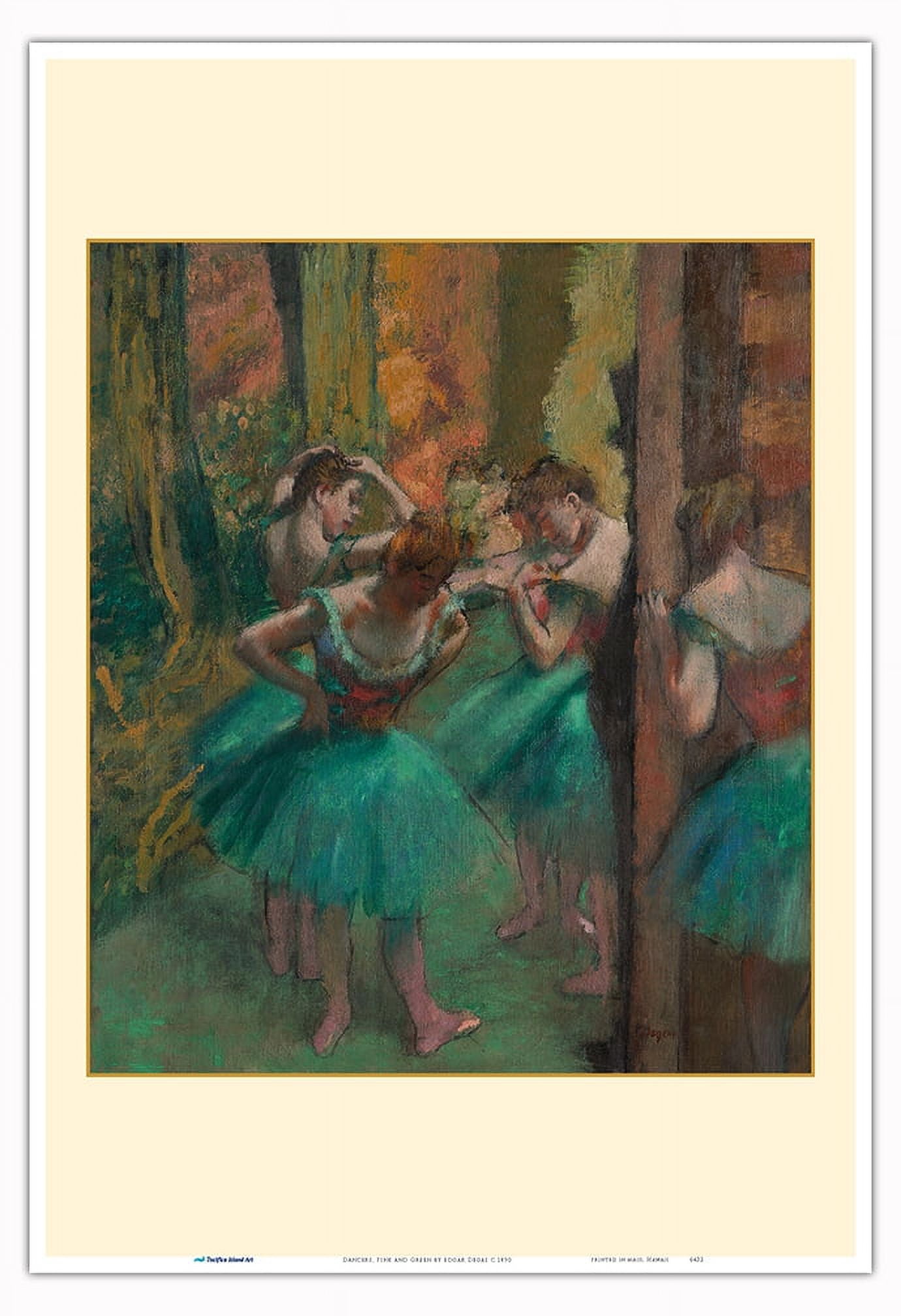Dancers Pink and Green - From an Original Color Painting by Edgar Degas ...