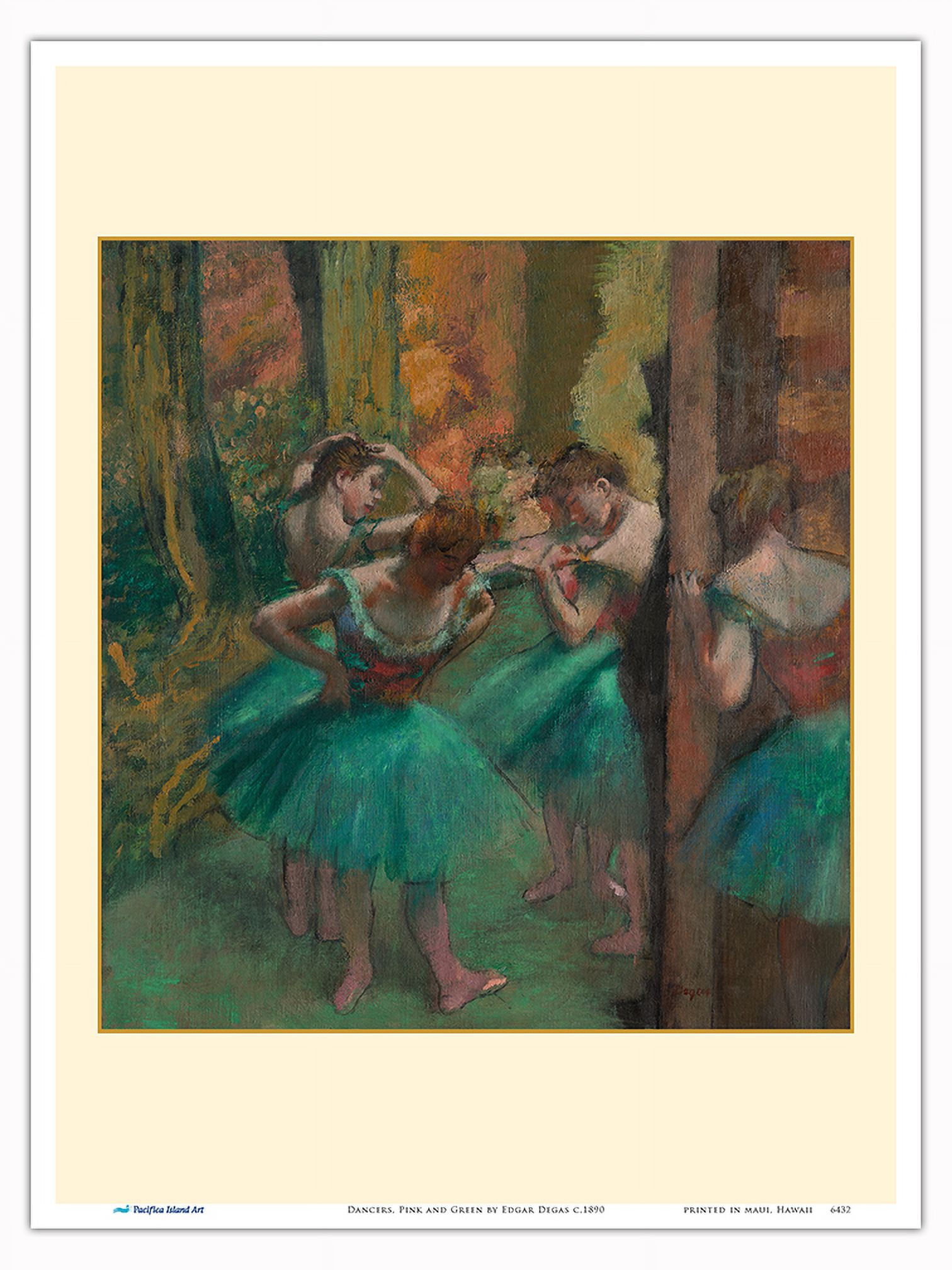 Dancers Pink and Green - From an Original Color Painting by Edgar Degas ...