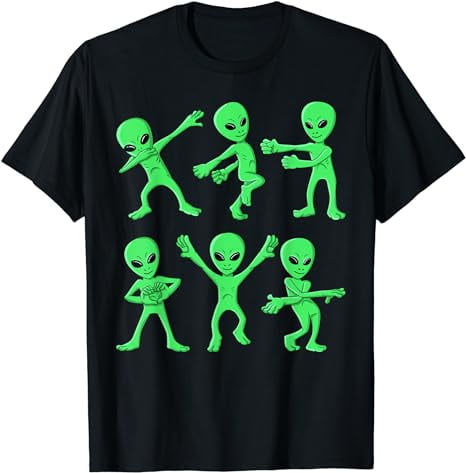 Dancing Aliens Dance Challenge Boys Girls Kids Halloween T-Shirt ...