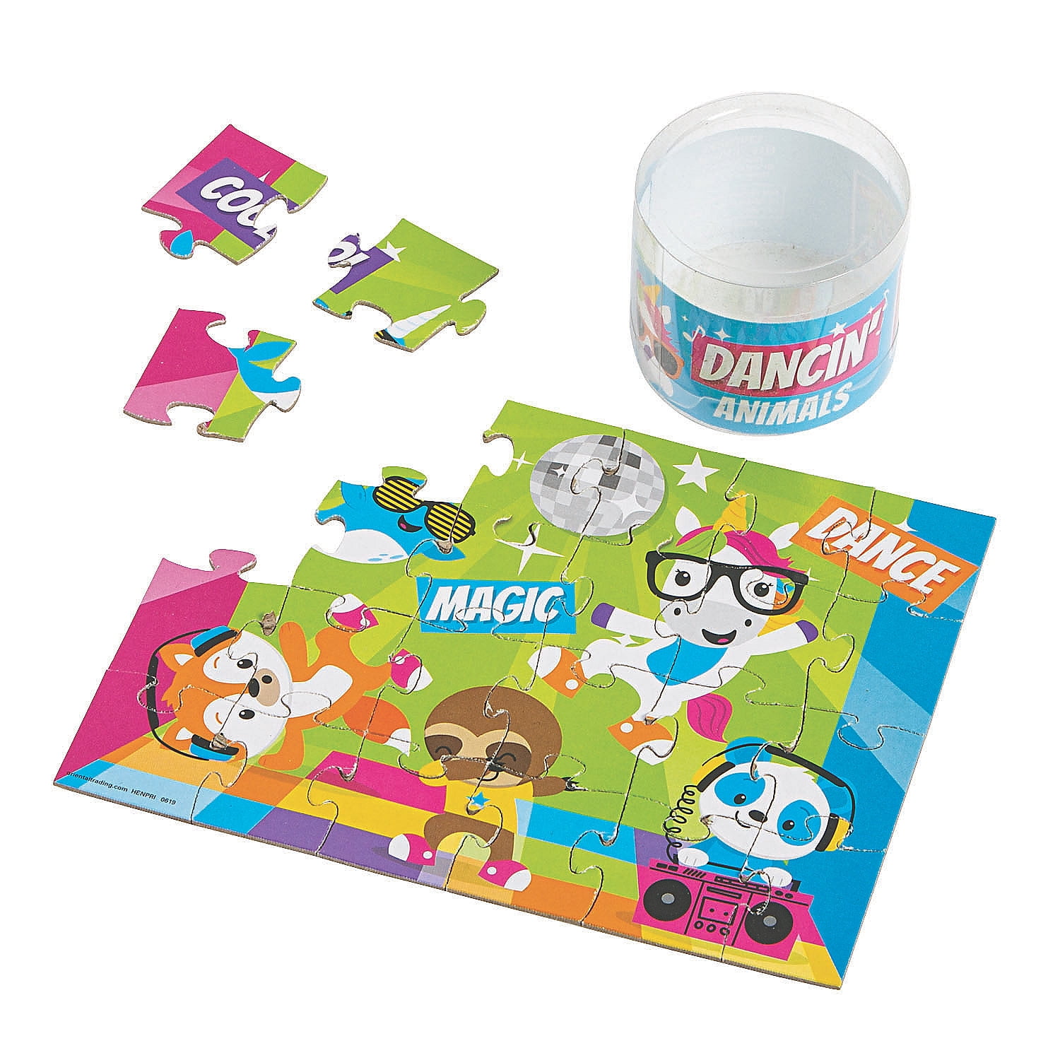 Dancing Animals Puzzle In A Case - Party Favors - 12 Pieces - Walmart.com
