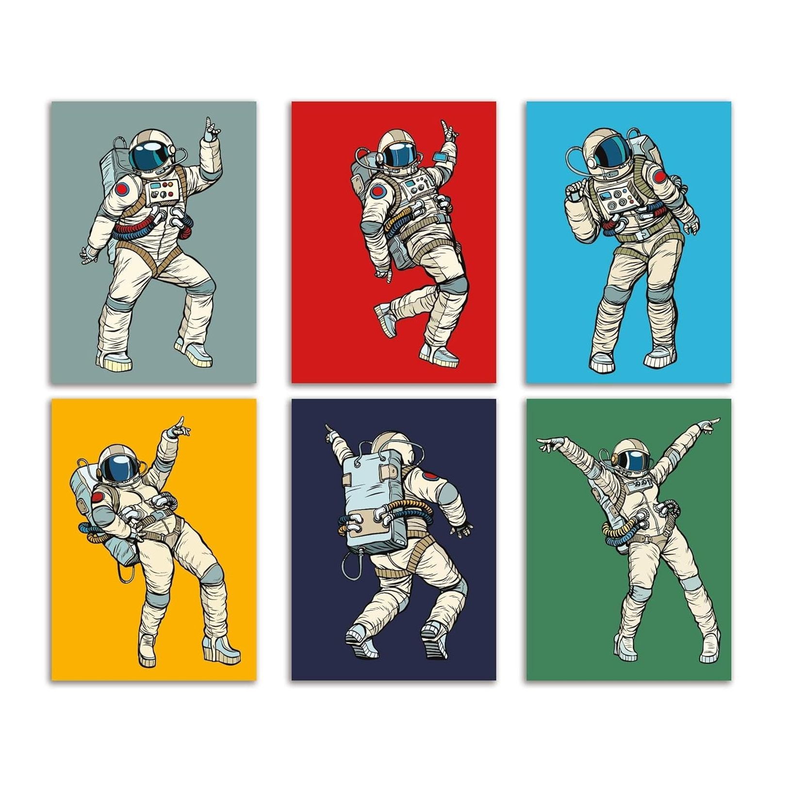 Dancing Astronaut Greeting Cards - 24 Pack Science Notecards with ...