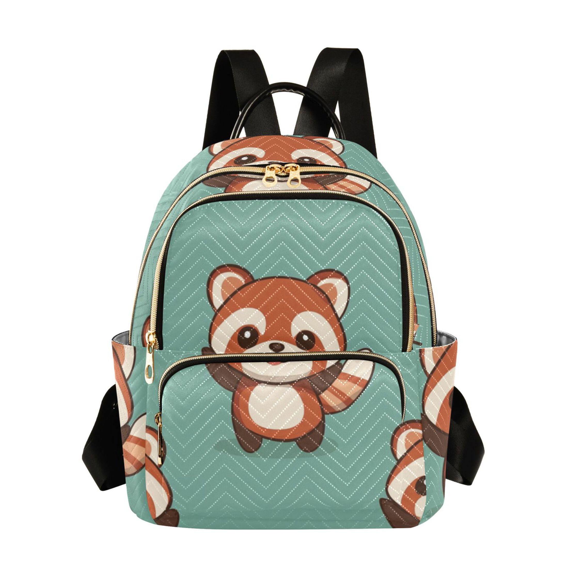 Dancing Baby Raccoons Quilted Backpack Fashion Daypack Commuter Bag for ...