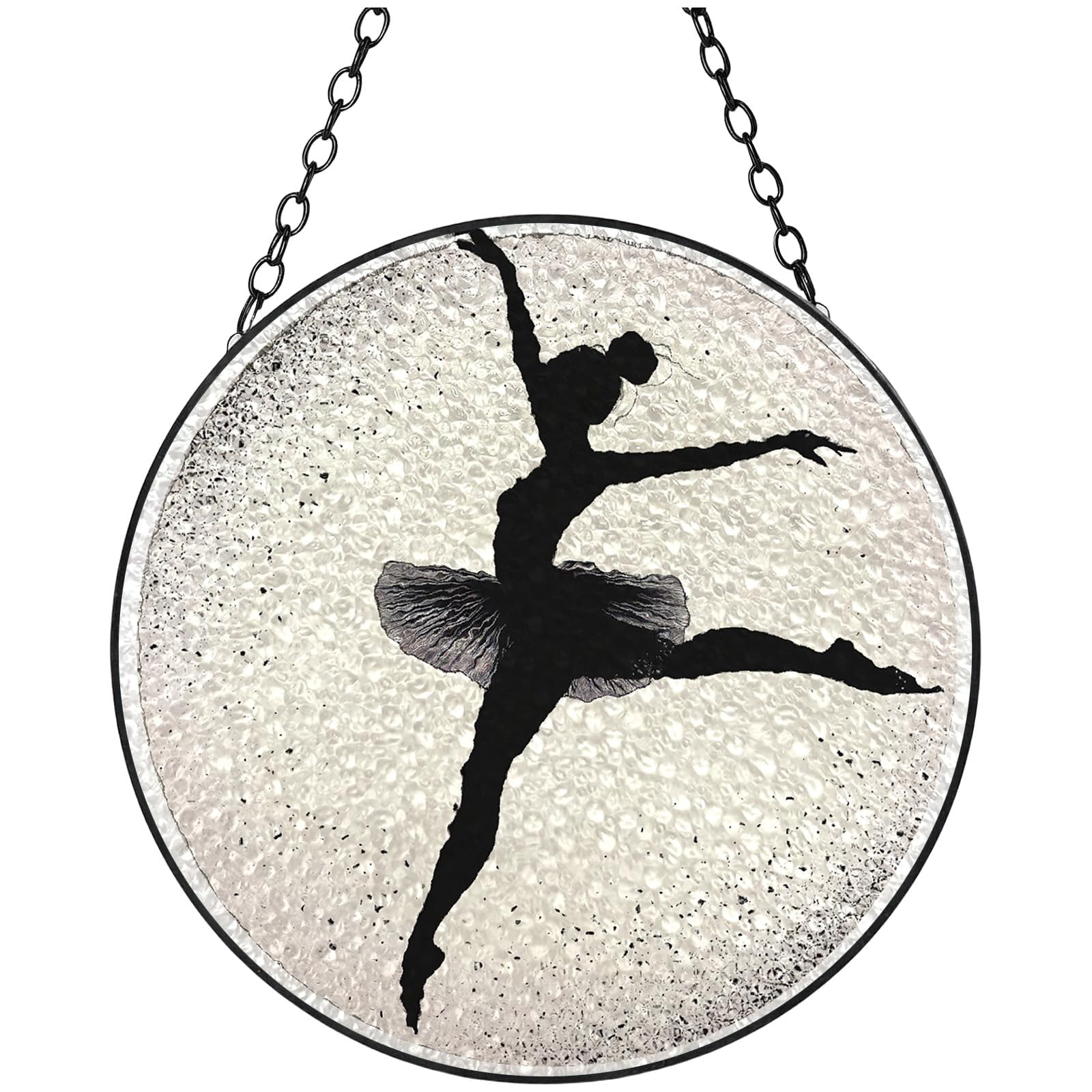 Dancing Ballerina Girl Stained Glass Suncatcher Colored Handmade Window ...