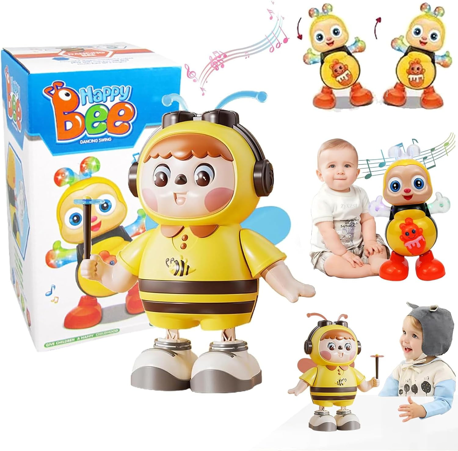 Dancing Bee Toy, Abejita Chiquitita Juguete Musical, Interactive Musical Dancing Bee with Lights ...