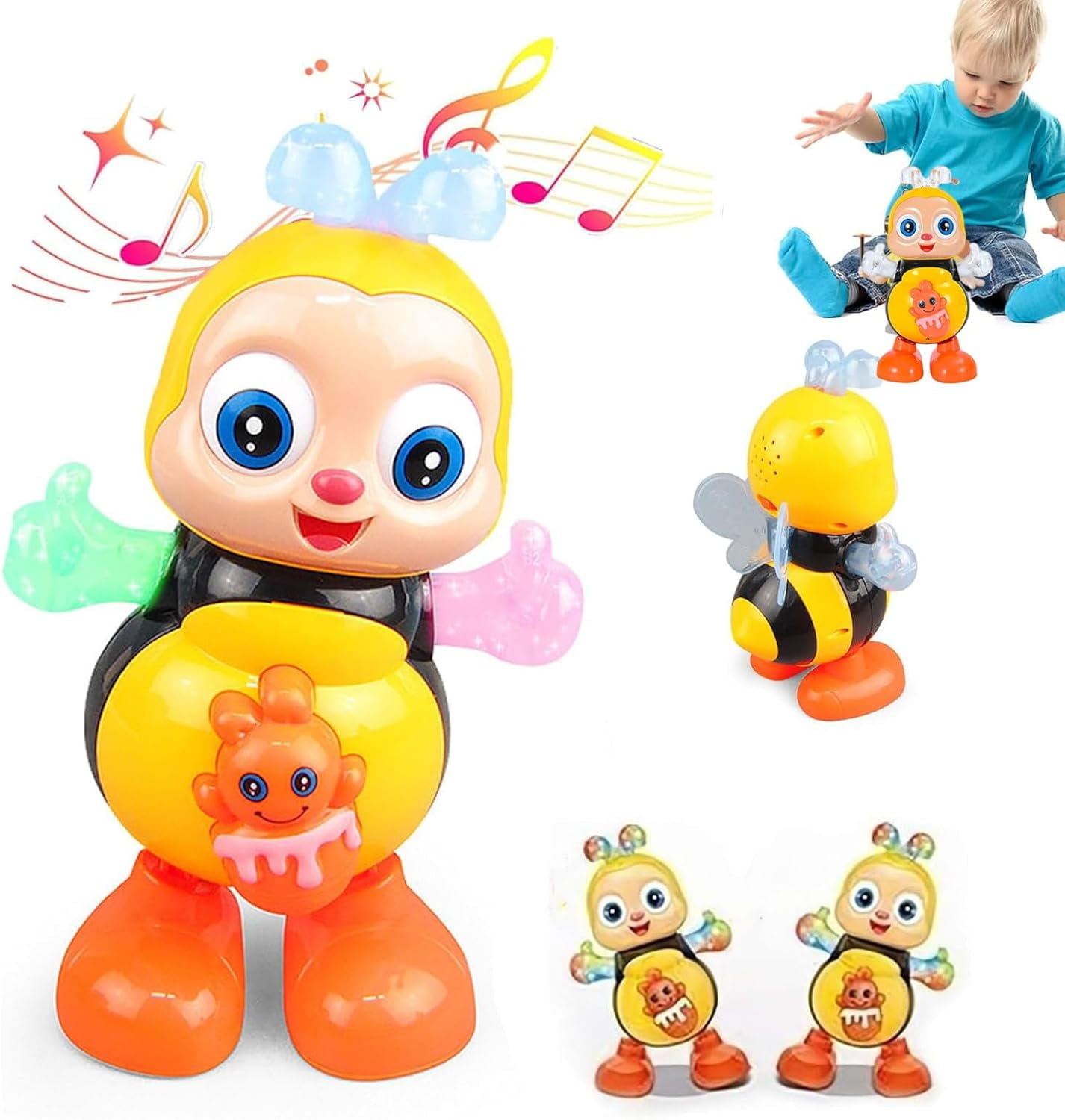 Dancing Bee Toy, Interactive Bee Dancing Toy with Light and Music ...