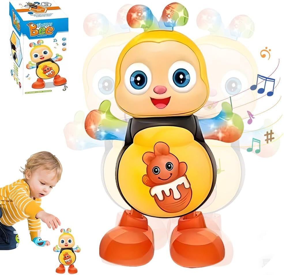 Dancing Bee Toy, Wiggling Bee Toy with Lights and Music, Moving Eyes ...