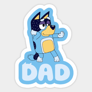 Dancing Bluey Dad Sticker Bluey Stickers For Kids, Bluey Stickers Party ...