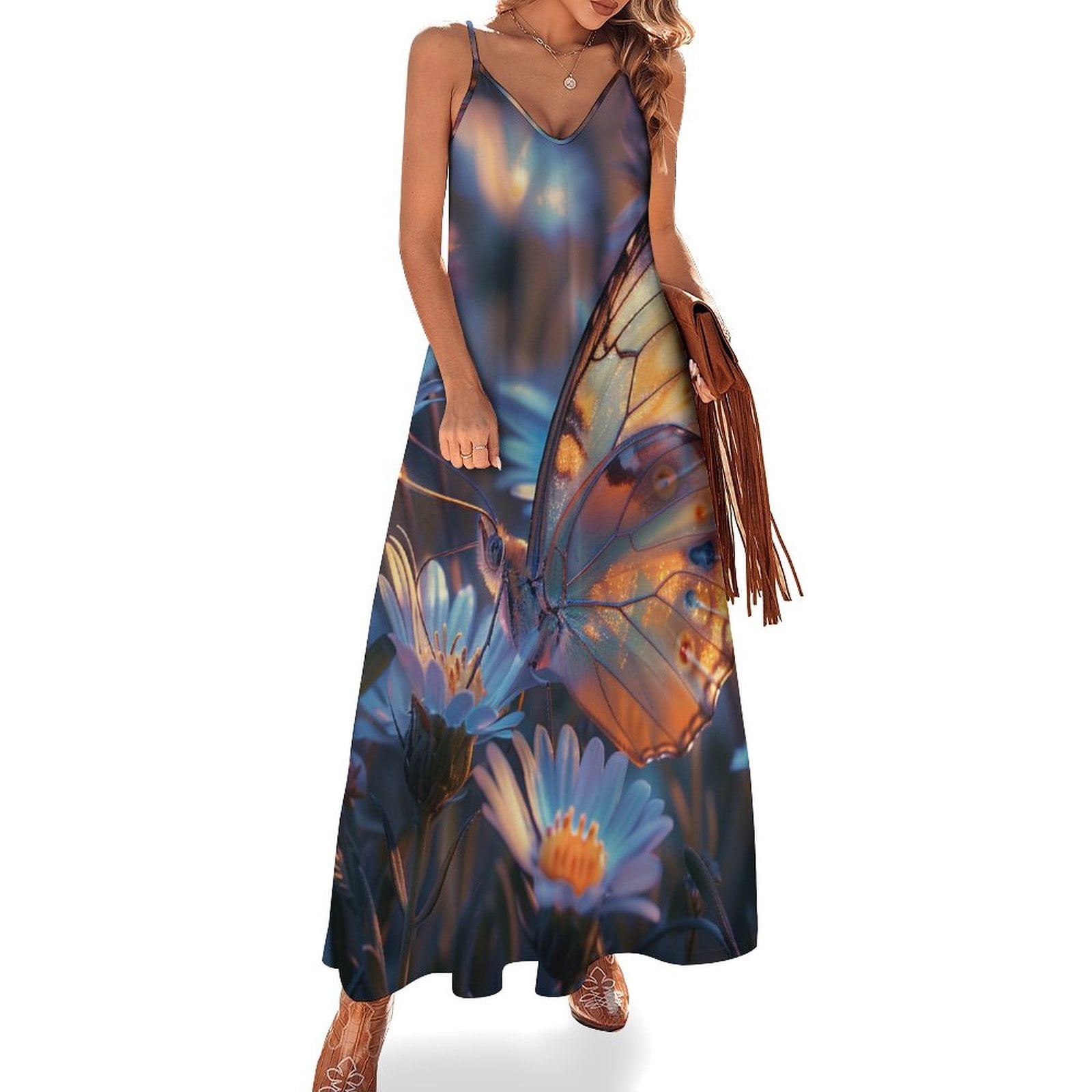 Dancing Butterflies Fine Art Sleeveless Dress Summer Dress Woman 2025 ...