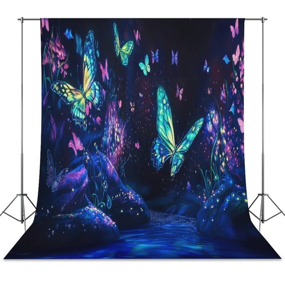 Dancing Butterflies Spring Wall Backdrop Background Floral Backdrops ...