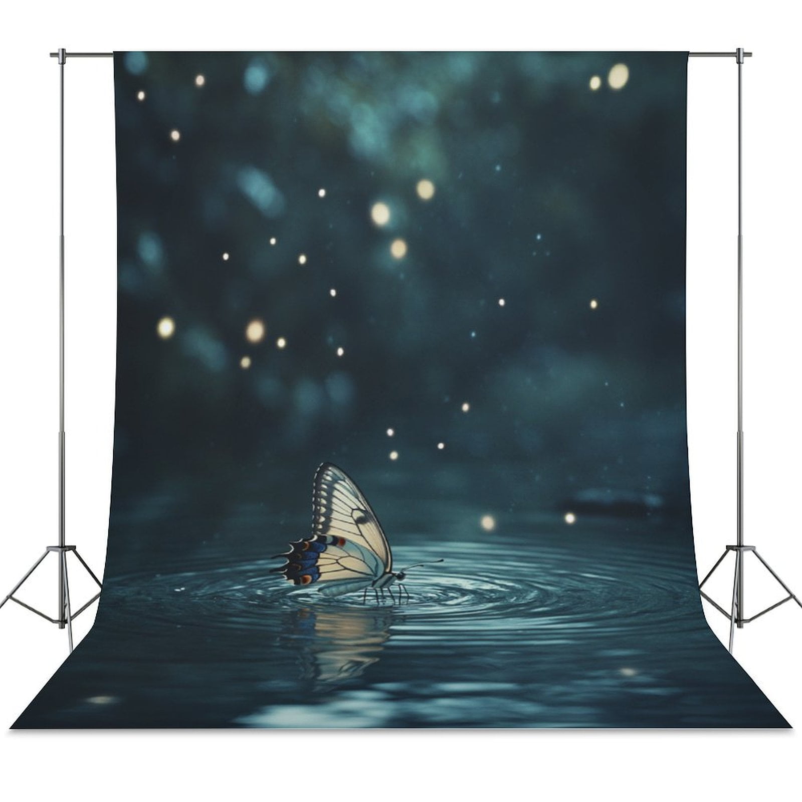 Dancing Butterflies Spring Wall Backdrop Background Floral Backdrops ...