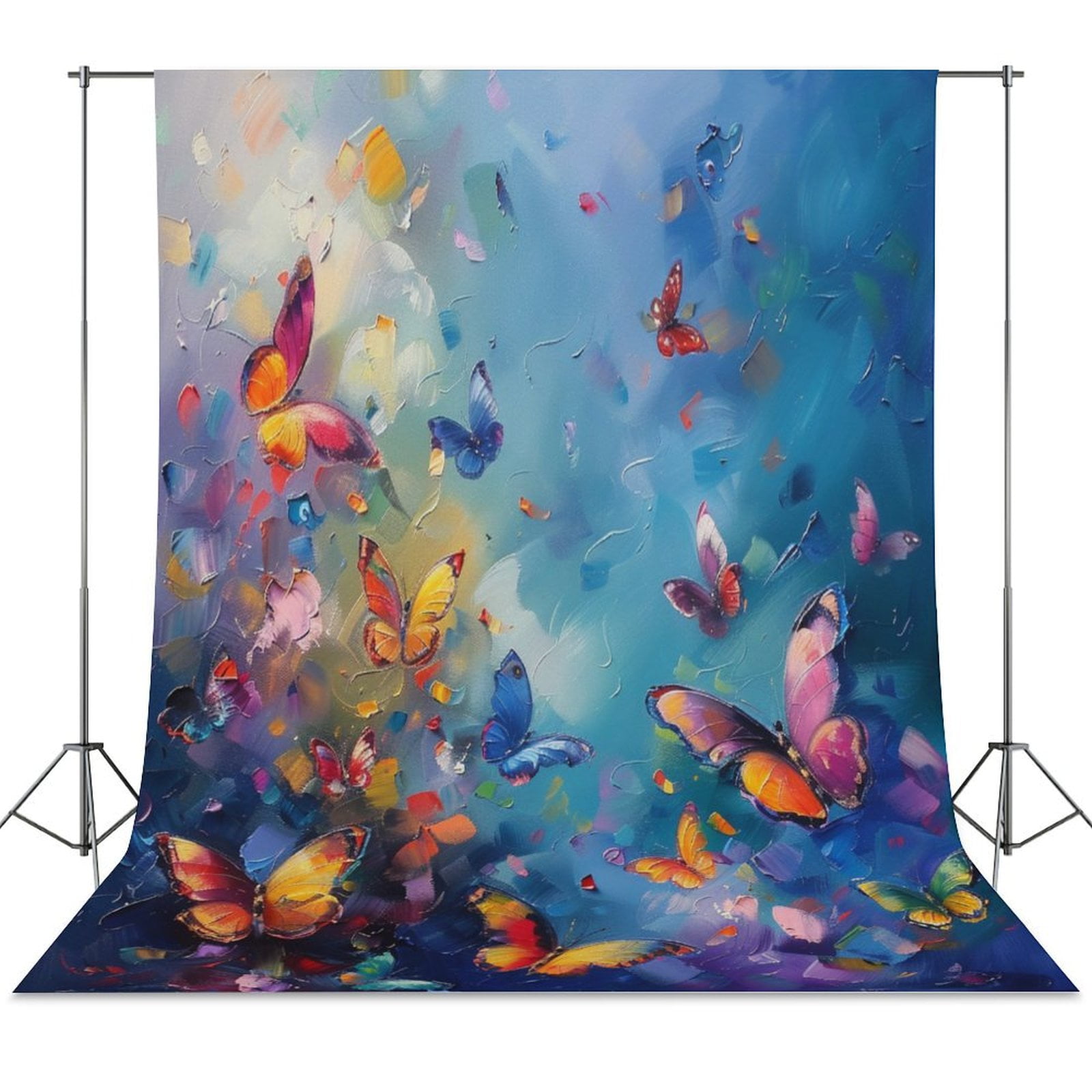 Dancing Butterflies Spring Wall Backdrop Background Floral Backdrops ...