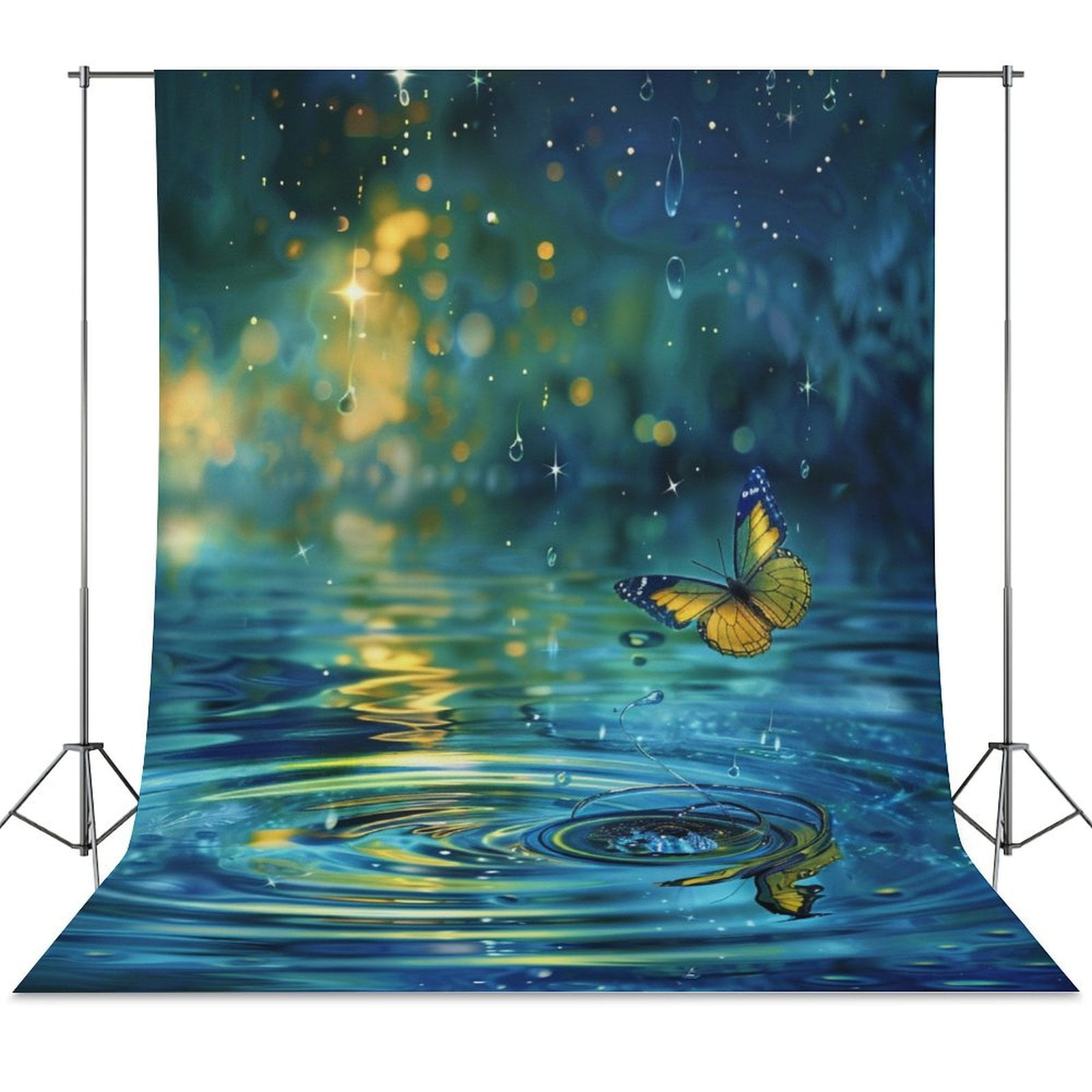 Dancing Butterflies Spring Wall Backdrop Background Floral Backdrops ...