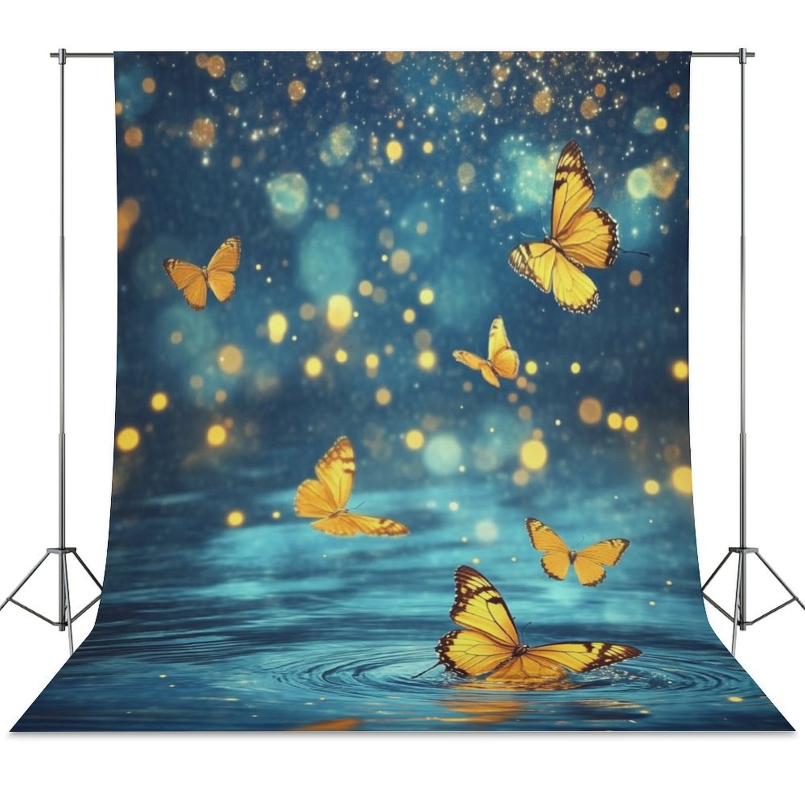 Dancing Butterflies Spring Wall Backdrop Background Floral Backdrops ...