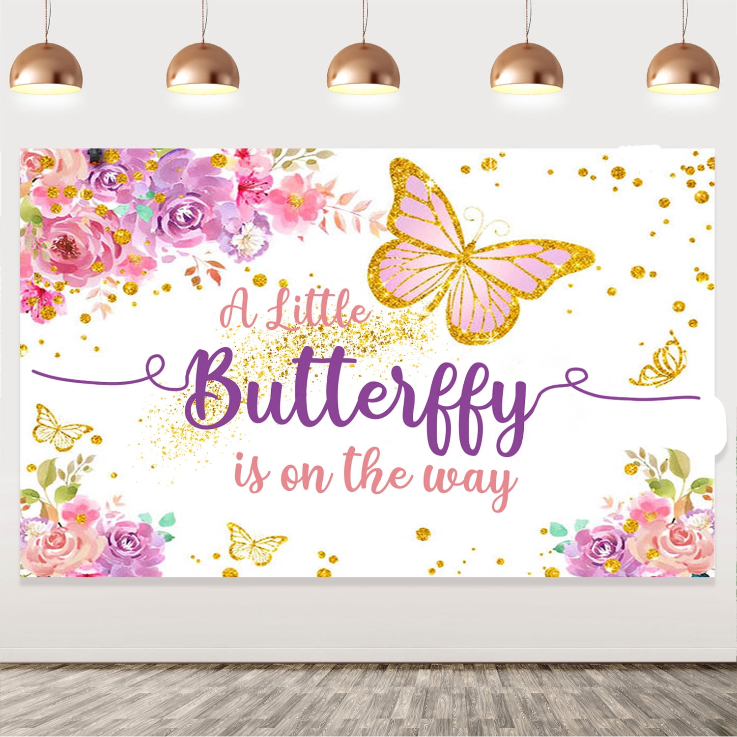 Dancing Butterfly Theme A Little Butterfly is One the Way Background ...