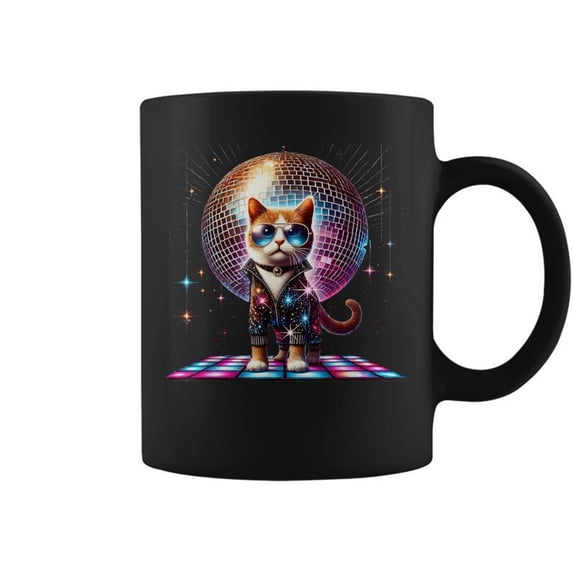Dancing Cat Disco Ball Kitten Kitty Lover Party Animal Coffe - Walmart.com