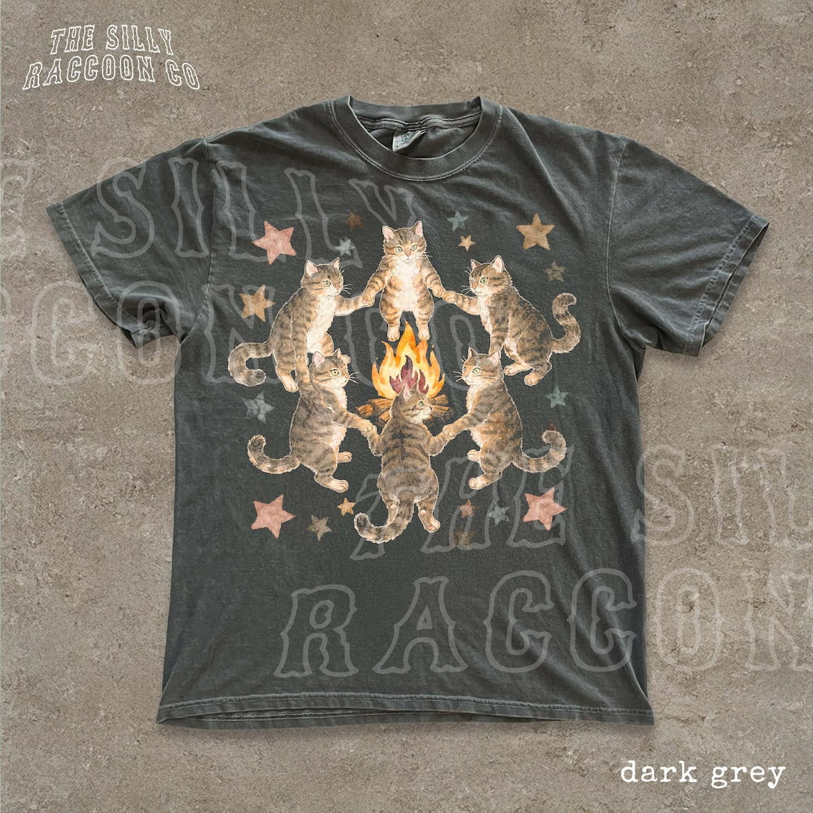 Dancing Cats Campfire Shirt Lover Vintage Whimsical Cottagecore Cute ...