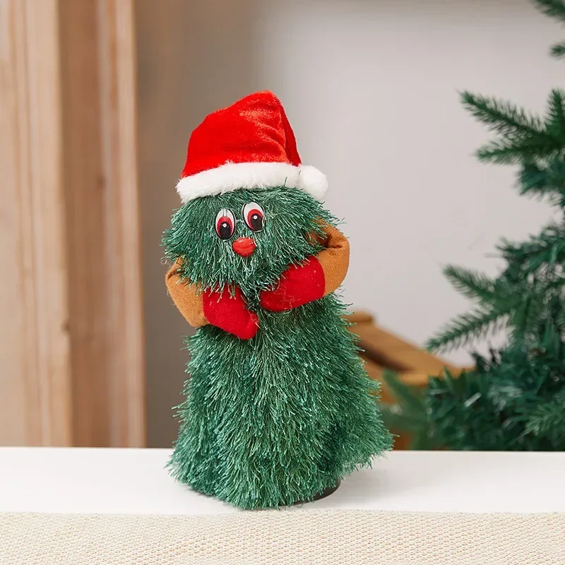 Dancing Christmas Tree with Music Rotating Kids Toys Xmas Singing Doll ...