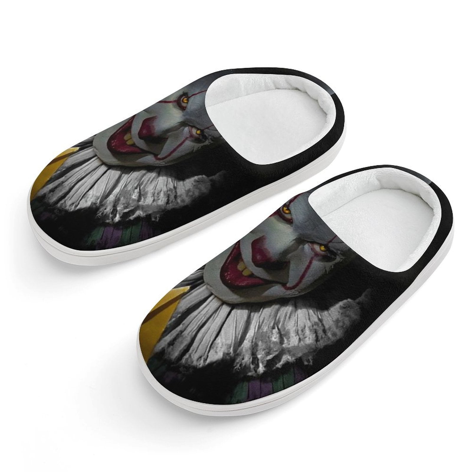 Dancing Clown Pennywise Fluffy House Cotton Slippers Memory Foam Suede ...