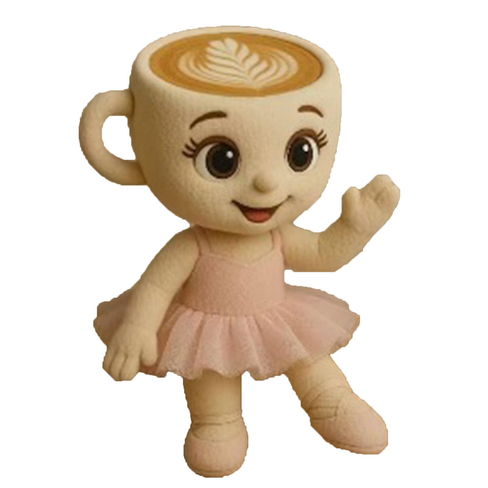 Dancing Coffee Lady Plush Scented Latte Art Doll With Rotating Base ...