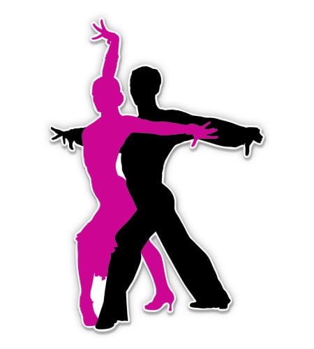 Dancing Couple Ballroom Dancers - 7" Vinyl Sticker - For Car Laptop I ...