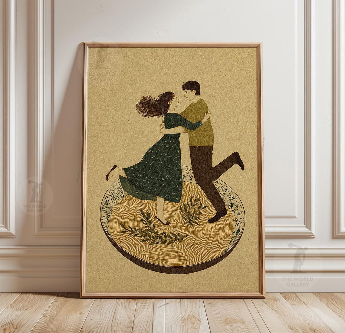 Dancing Couple Romantic Minimalist Vintage Poster Unframed Paper Print ...