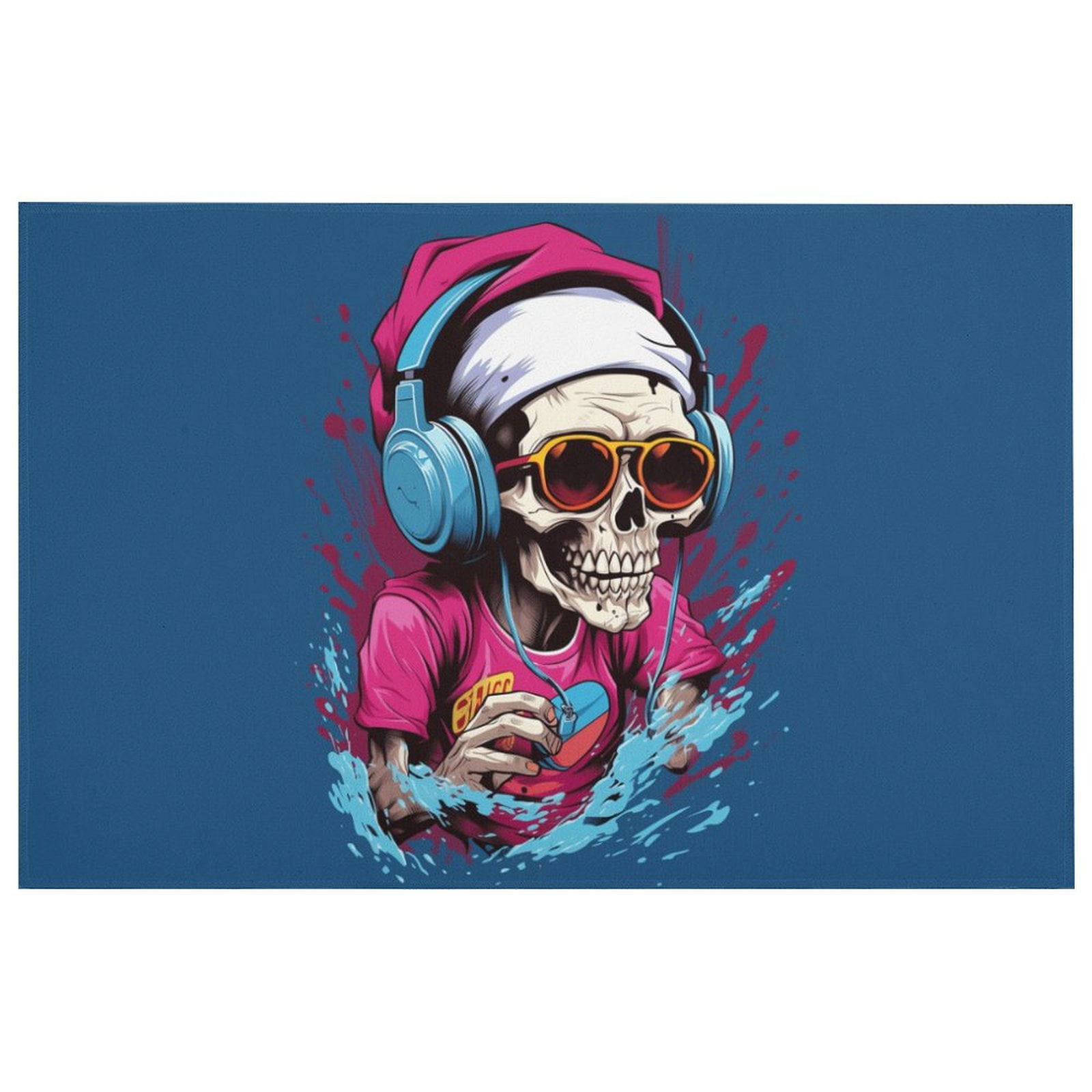 Dancing Cute Skull Man Rug - for Living Room, Bedroom, And Dining Room ...