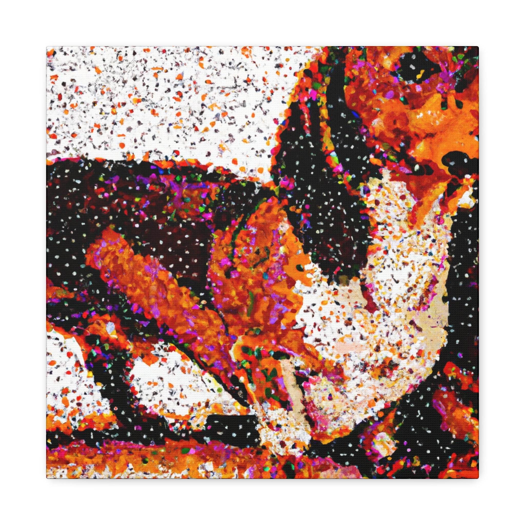 Dancing Dachshund Pointillism - Canvas - Walmart.com