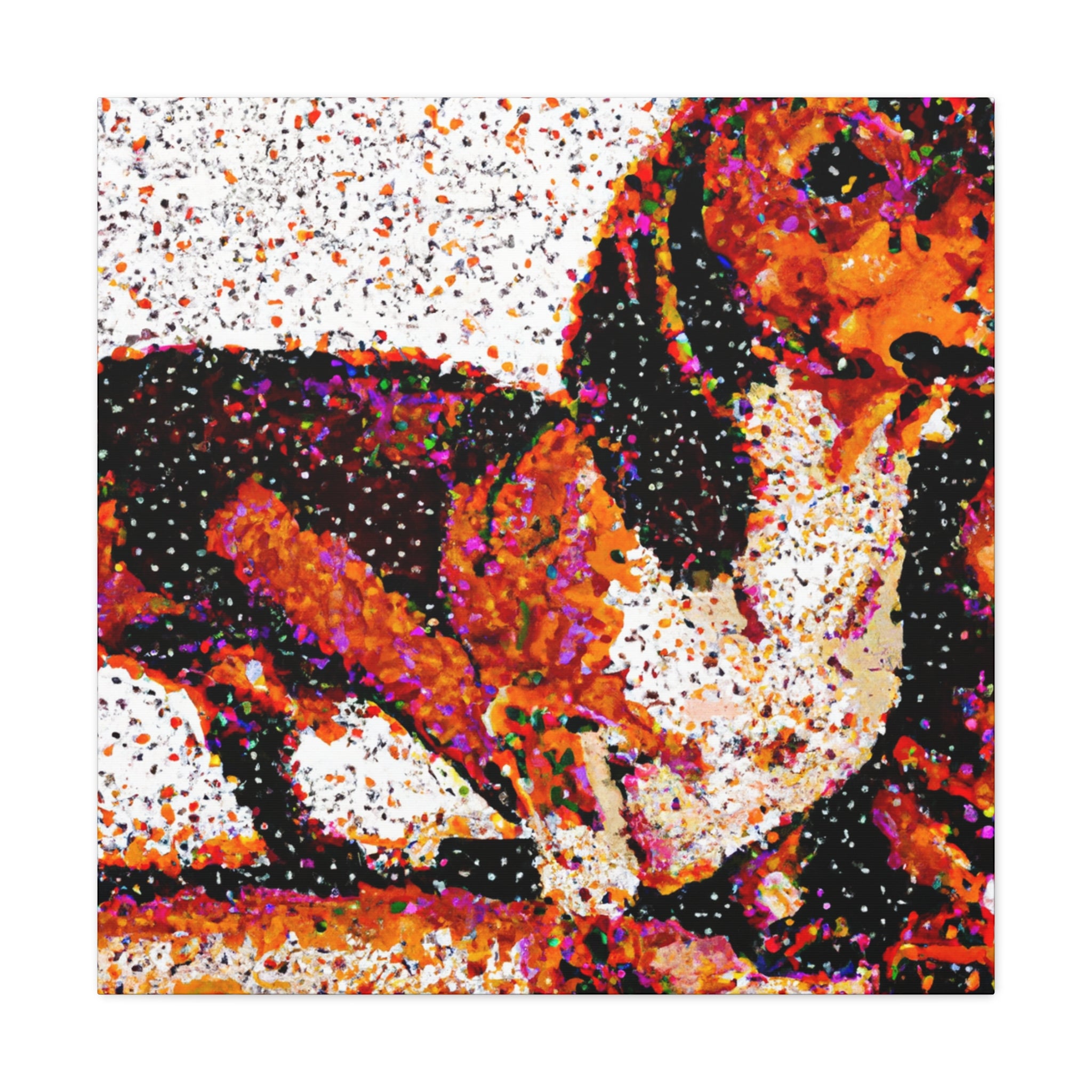 Dancing Dachshund Pointillism - Canvas - Walmart.com