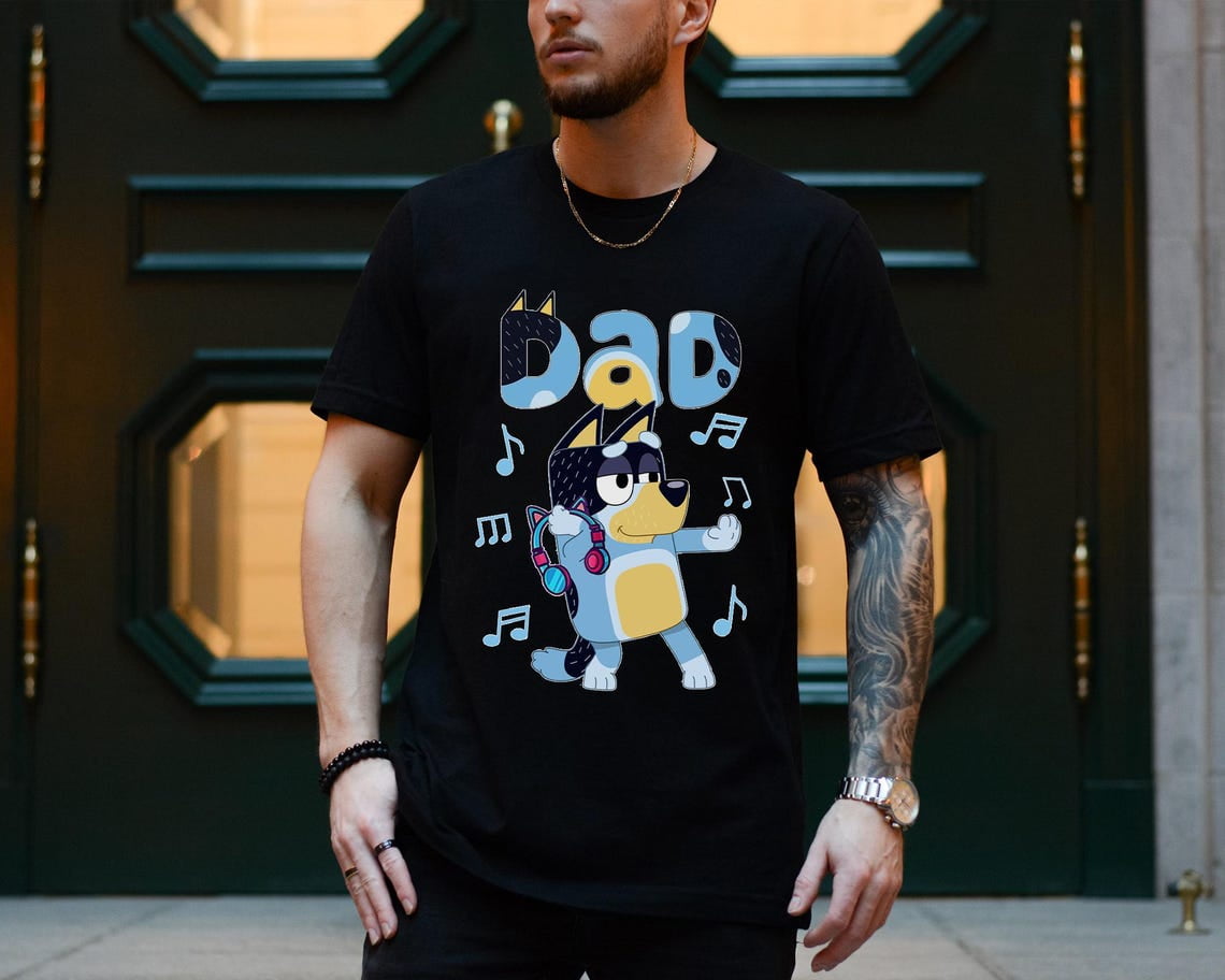 Dancing Dad Bluey Shirt, Father's Day Gift Tshirt, Bluey Dad Shirt ...