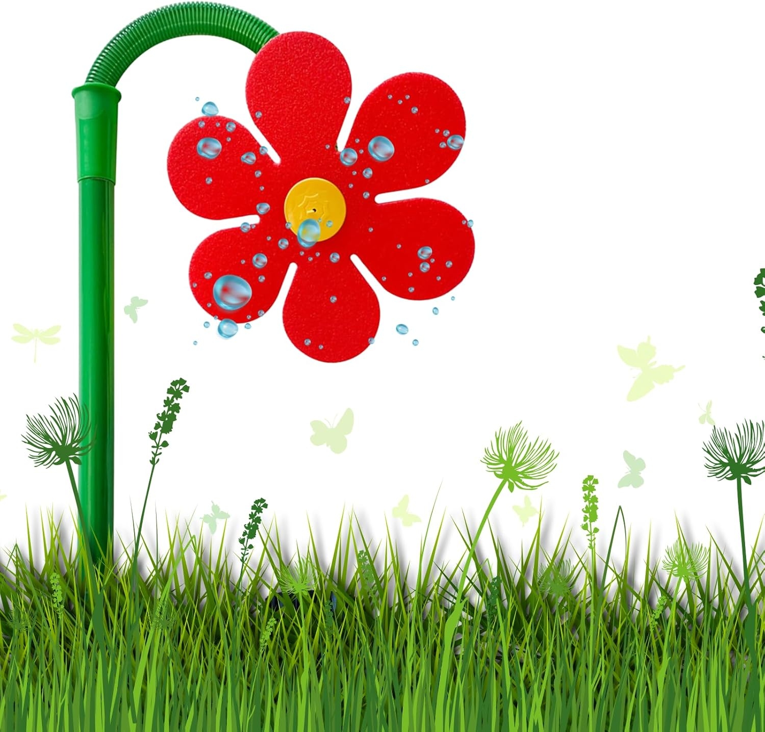 Dancing Daisy Sprinkler, Crazy Daisy Sprinkler, 365° Rotating Cute ...