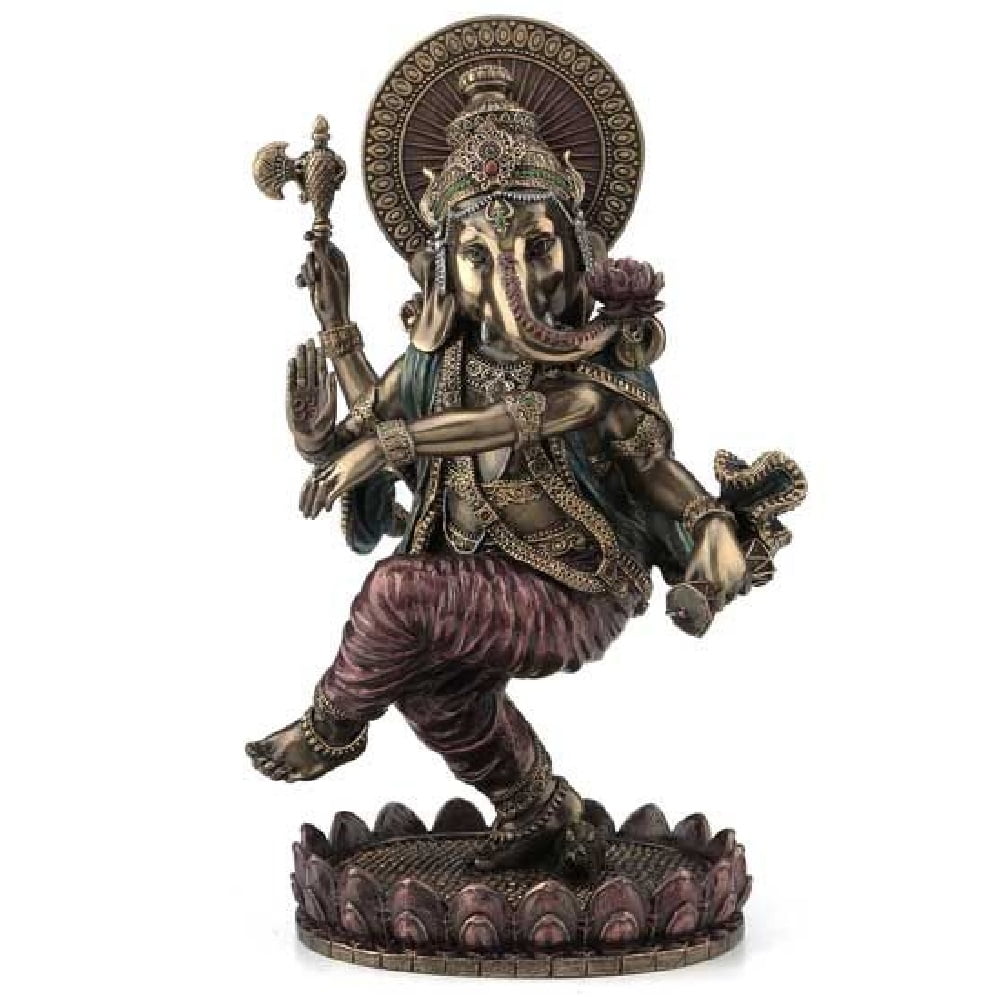 Dancing Elephant Statue Figurine Cold Cast Bronze Hindu Hinduism Deity ...