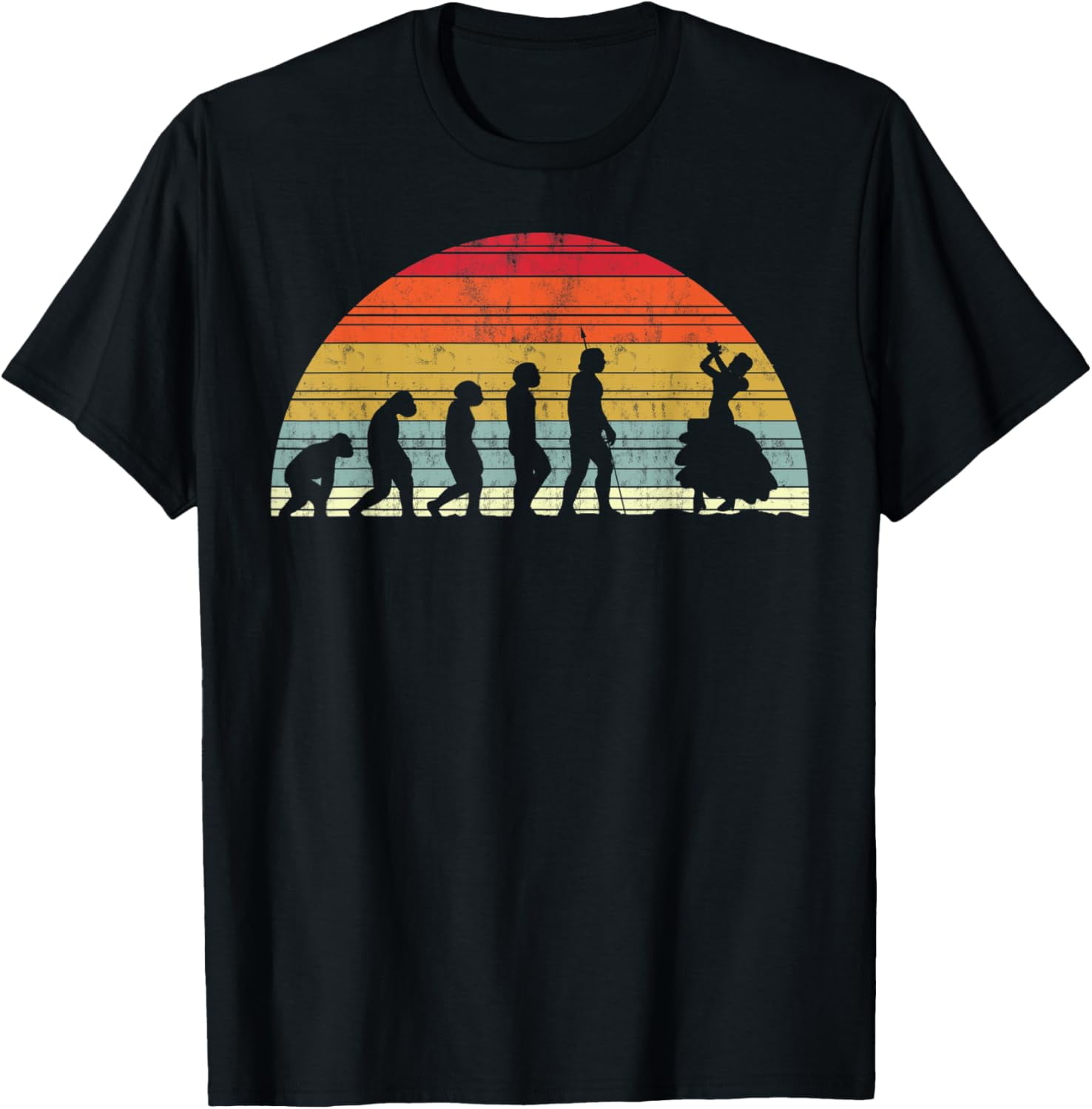 Dancing Evolution - Evolution Of Man latin dance T-Shirt - Walmart.com
