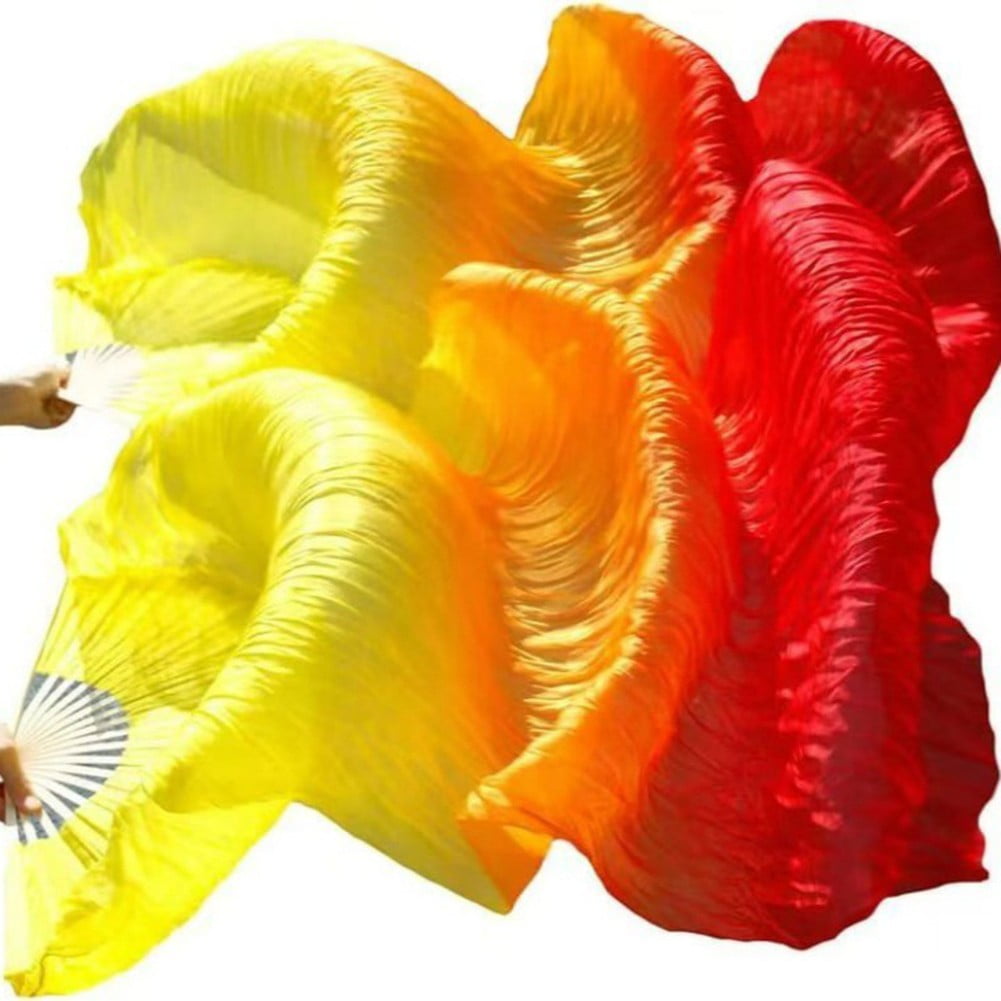 Dancing Fan Set 1.8m Long 16 Bone Silk-Like Performance Fans Stage ...