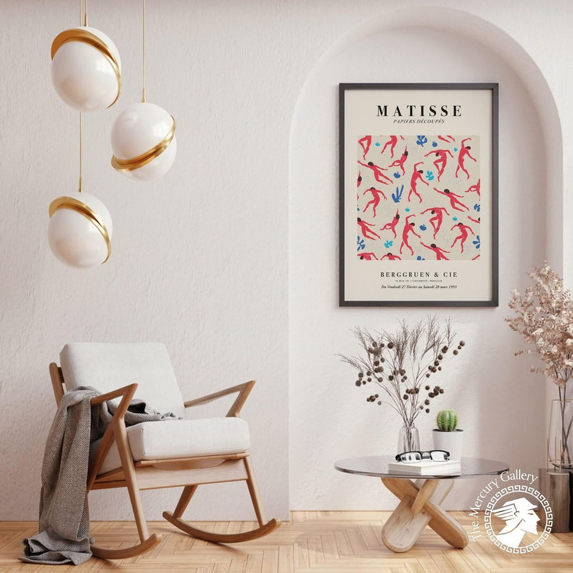 Dancing Figures Poster, Tate Modern Exhibition Art Print, Vintage Red ...
