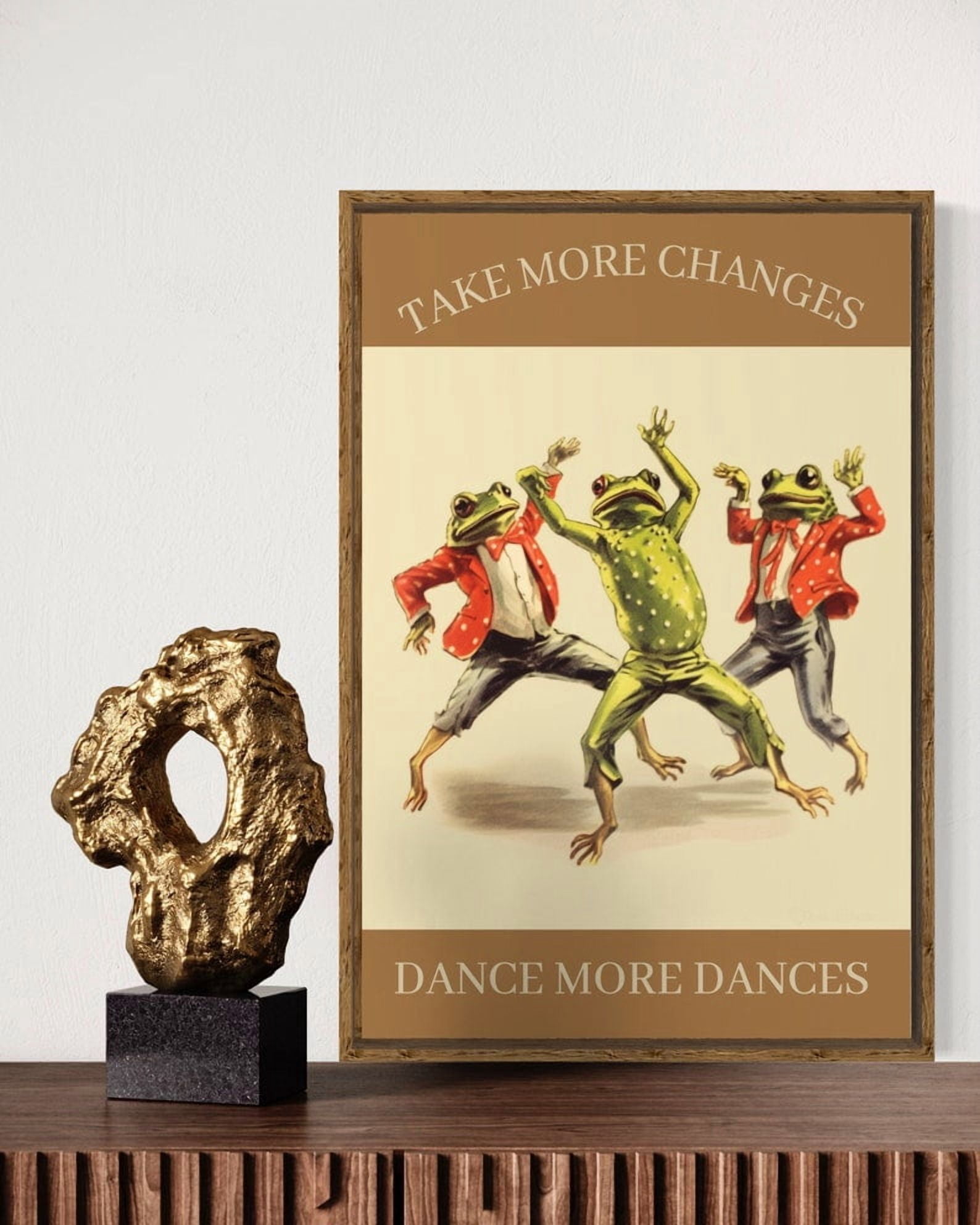 Dancing Frog Wall Art Retro Animal Poster Home Office Decor 24x36 ...