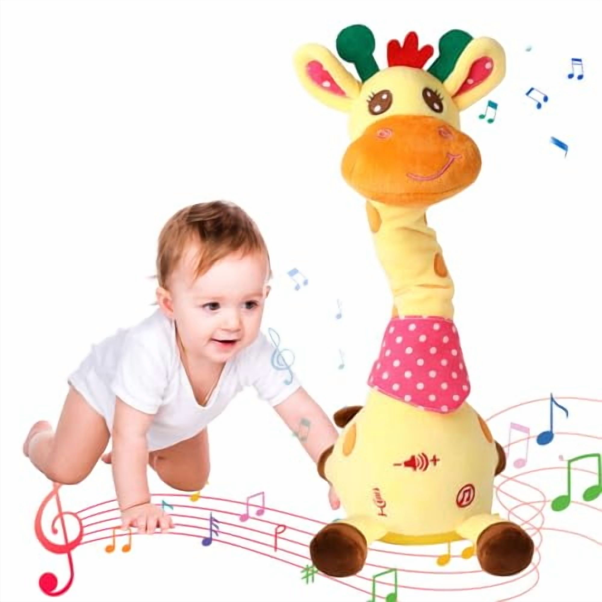 Dancing Giraffe Musical Toys Recording and Repeating Plush Baby Toys 6 ...