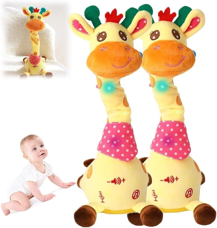 Dancing Giraffe Stuffed Animal Baby Toy Singing Song Toddlers Repeats ...