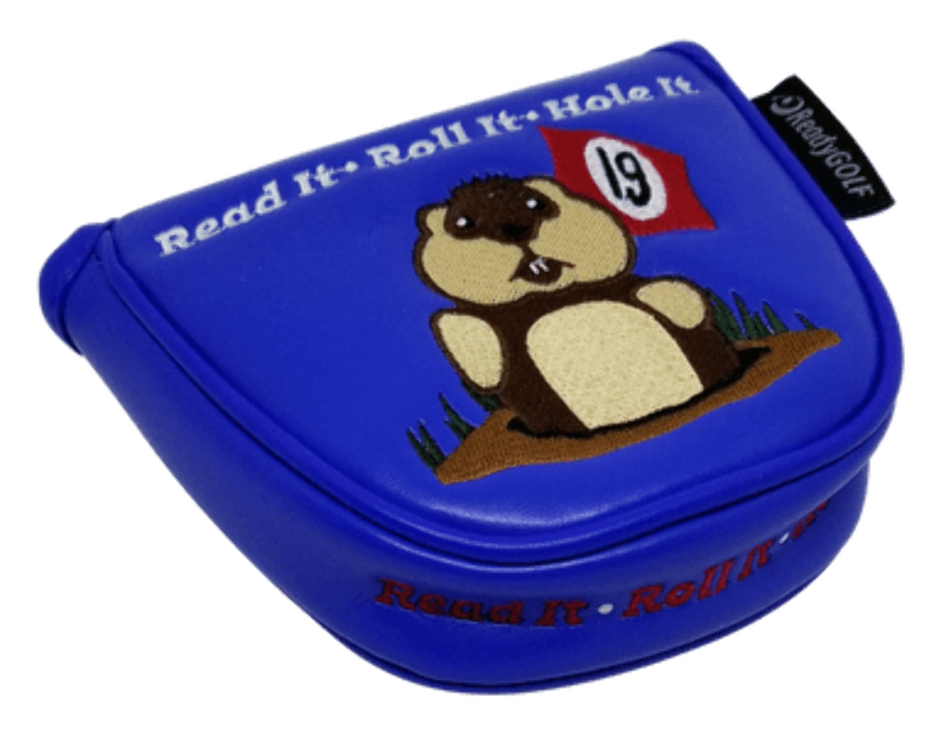 Dancing Gopher Blue Embroidered Putter Cover by ReadyGolf - Mallet ...