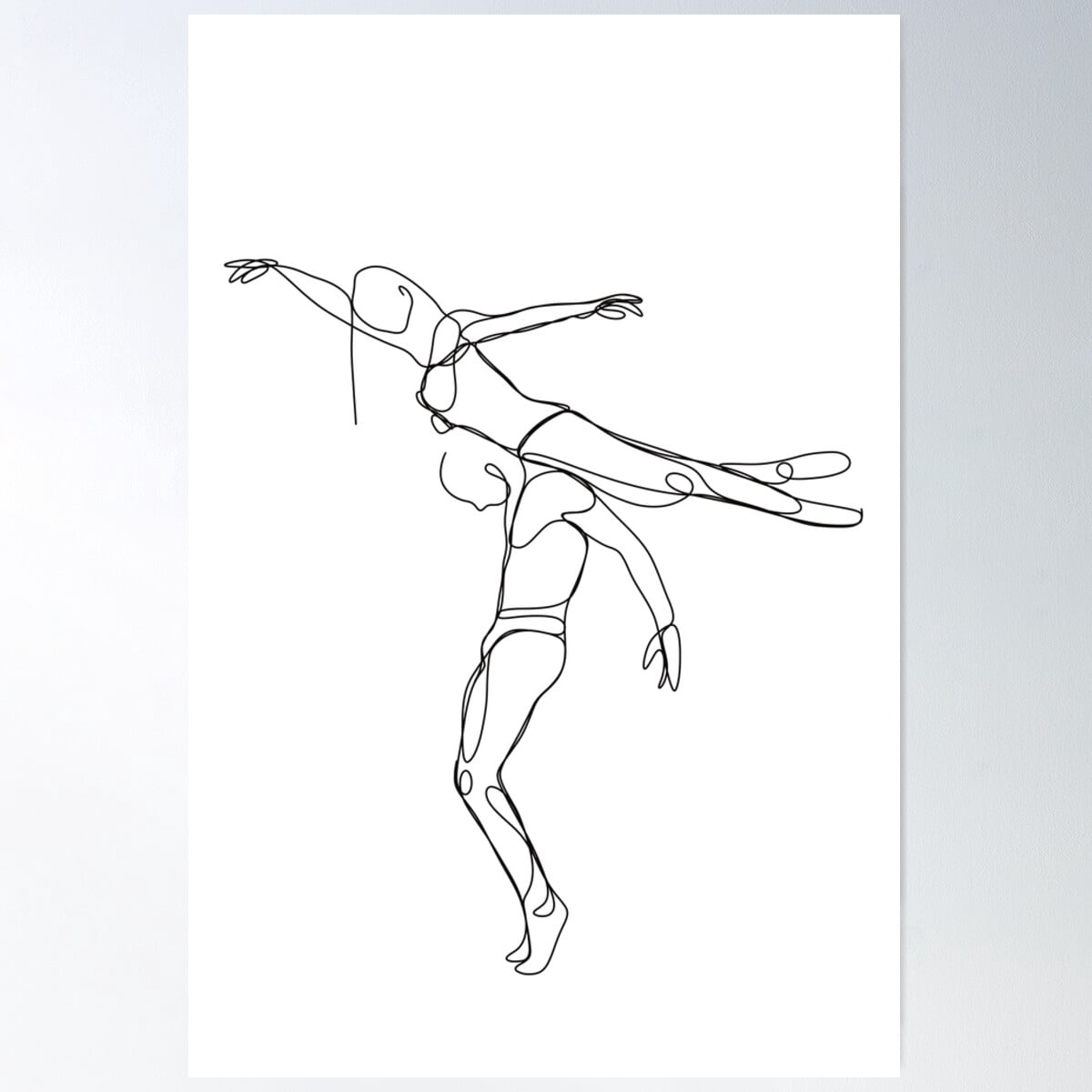 Dancing In Elegance: A Perfectly Aligned Duo In Harmony Poster Wall Art ...