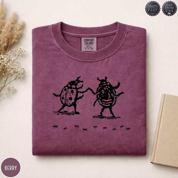 Dancing Lady Bugs Shirt, Lady Bugs Unisex Shirt Tee, Hand Holding ...